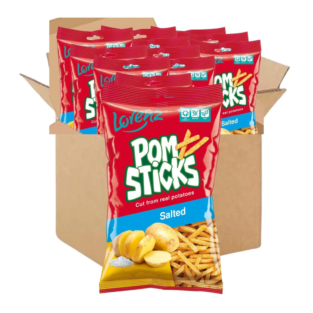 Pomsticks Salted Flavour Real Potato Sticks 85g (Box of 14) — myShop