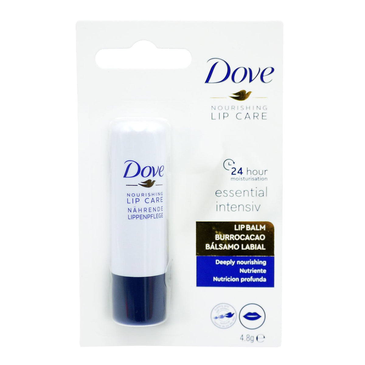Dove Nourishing Lip Care 24 Hour Essential Lip Balm, 4.8g — myShop