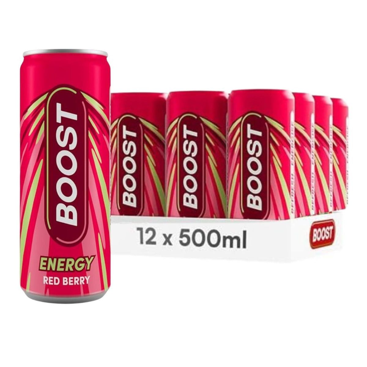 Boost Red Berry Energy Drink 500ml (Box of 12) — myShop