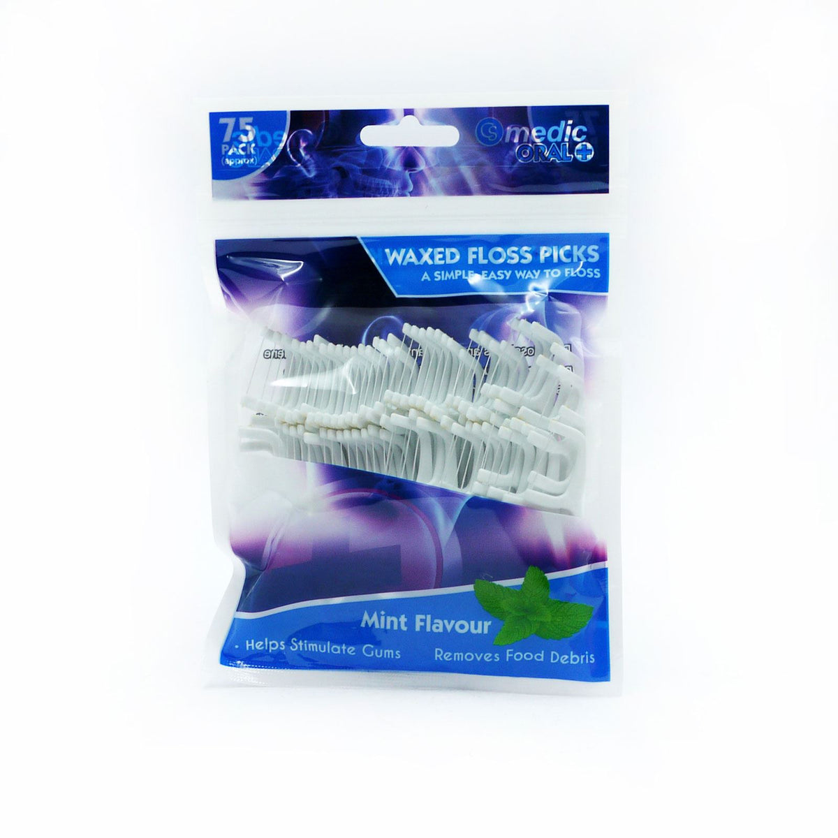 CS Medic Oral Waxed Floss Picks Mint Flavour 75’s — myShop