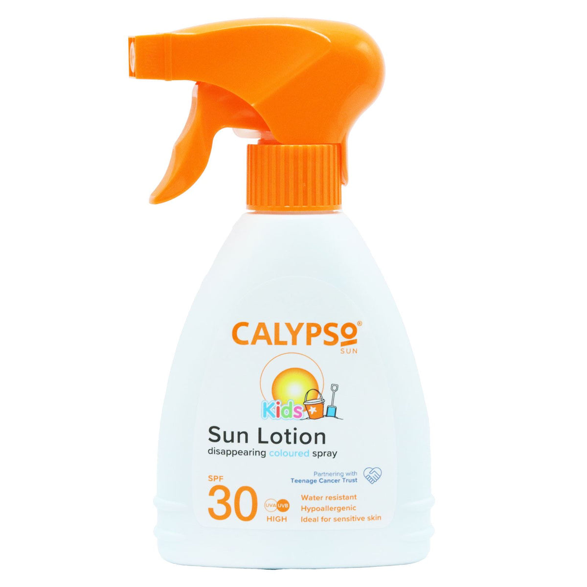 Calypso Kids Coloured Spray Disappearing Blue Lotion SPF 30 200ml — myShop