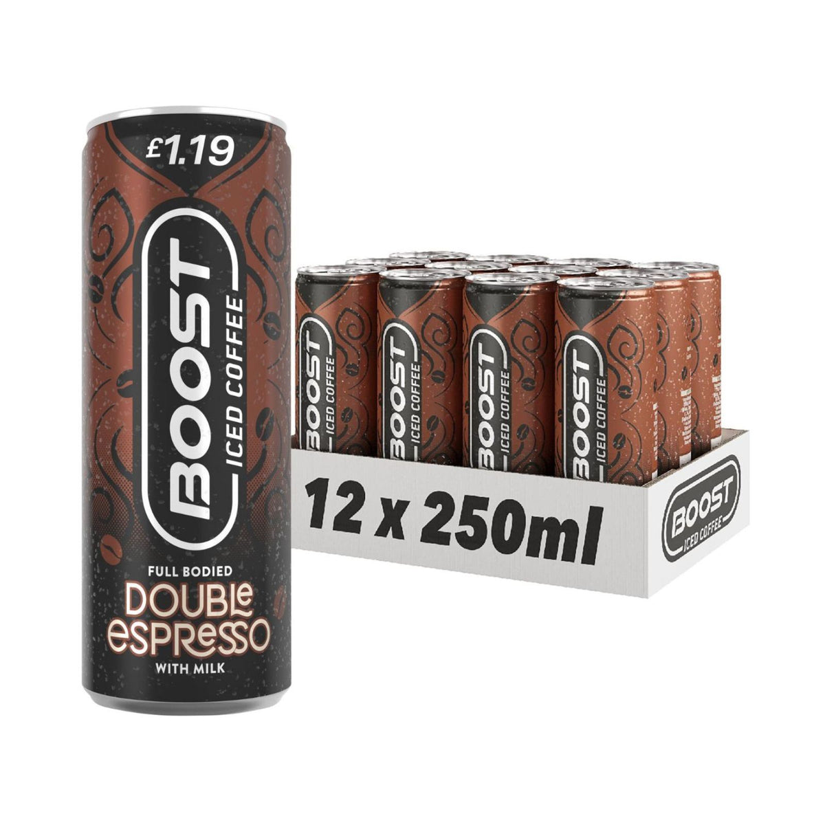 Boost Iced Coffee Double Espresso 250 ml (Box of 12) — myShop