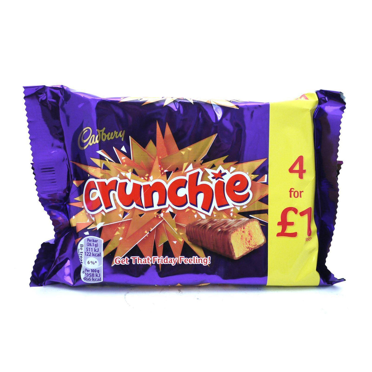 Cadbury Crunchie 104g (10 Packs of 4, Total 40) — myShop