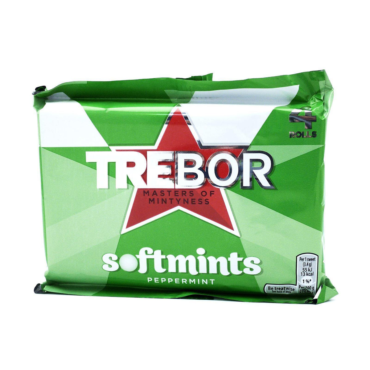 Trebor Softmints Peppermint 152g (18 Packs of 4, Total 72) — myShop